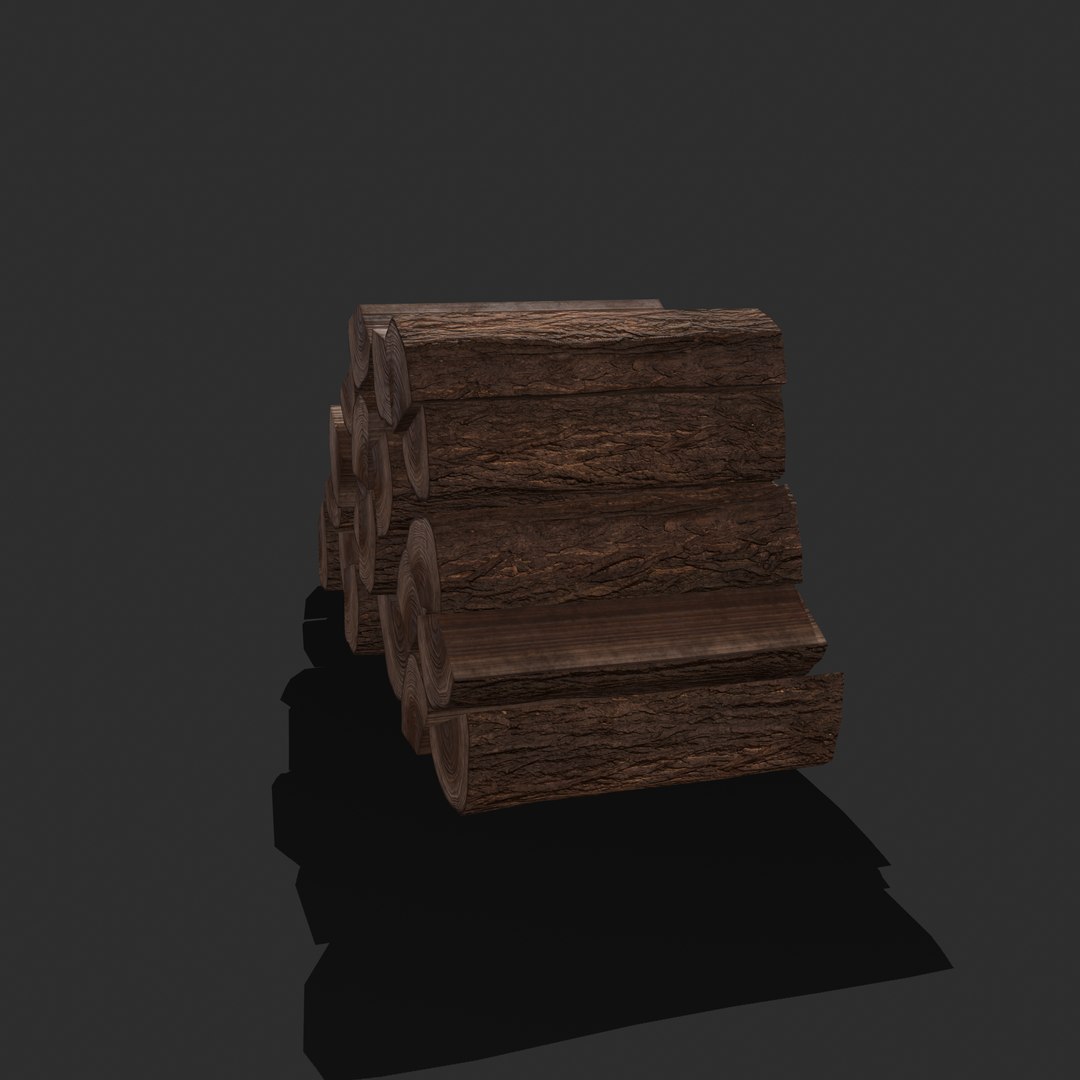 3D Wood Stack Pieces - TurboSquid 1730261