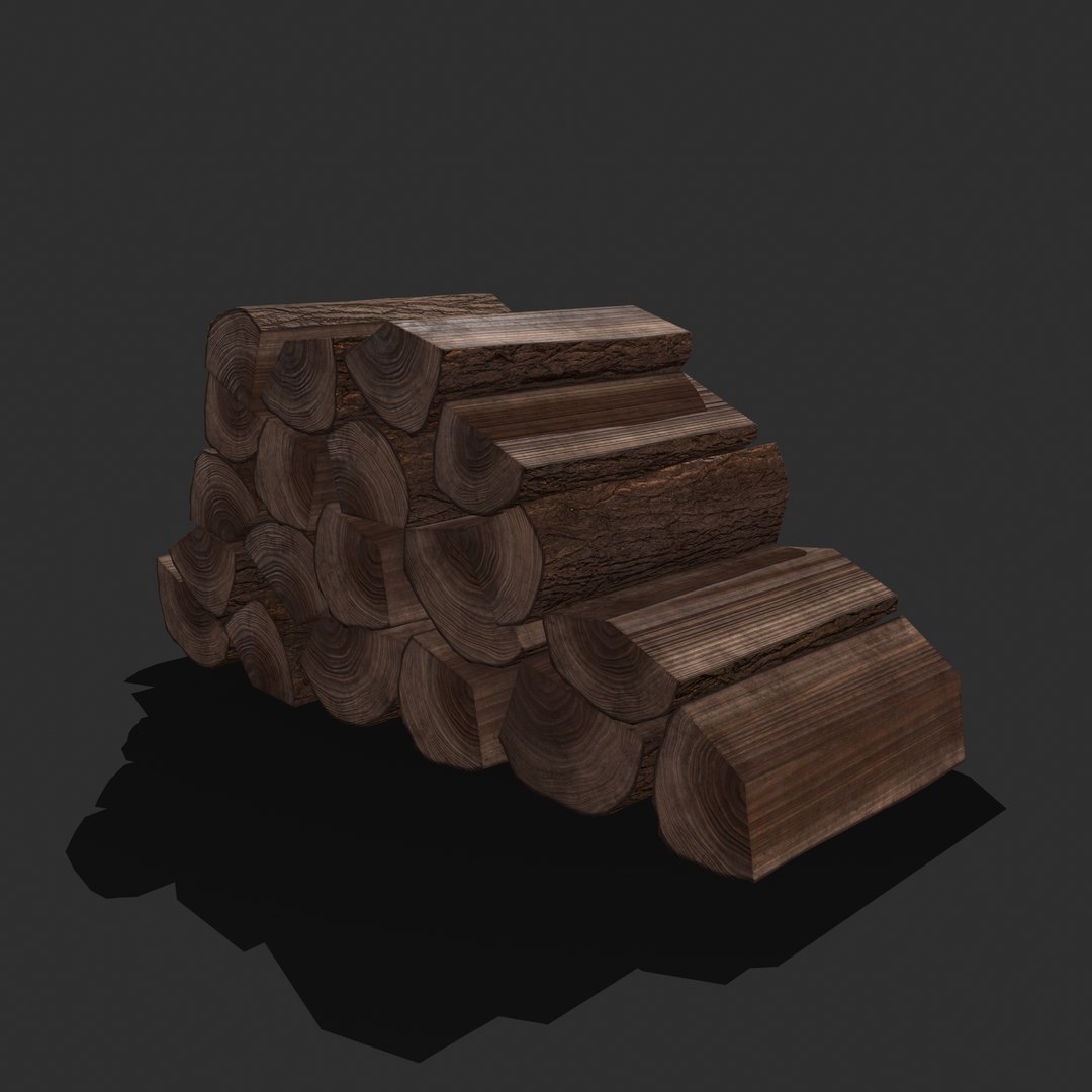 3D Wood Stack Pieces - TurboSquid 1730261