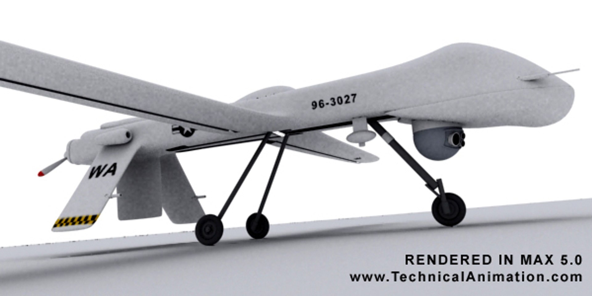 uavs predator mq-9b 3d model