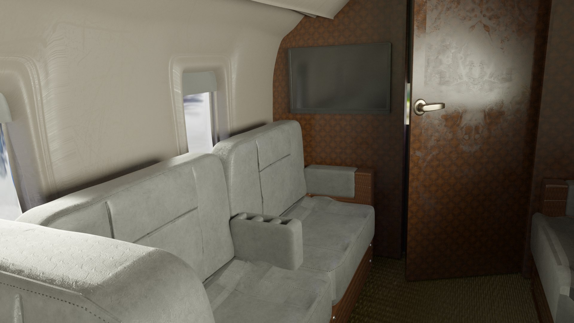 Realistic Private Jet Interior Model - TurboSquid 1503747