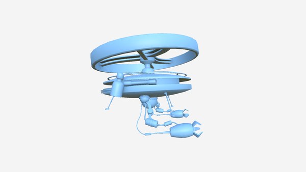 3D Flying Robot I03 Yellow - SciFi Character Design - TurboSquid 1886599