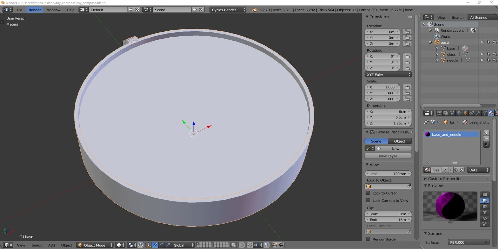 3D Toy Compass - TurboSquid 1200508