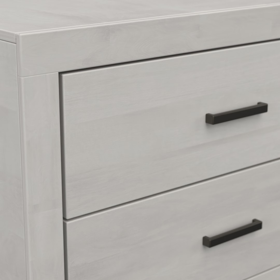 3D Model Marion 6-drawer Dresser Coastal White 207053 - TurboSquid 2087951