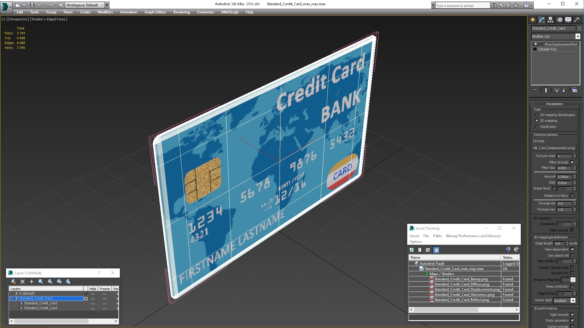 3D model Standard Credit Card - TurboSquid 2121378