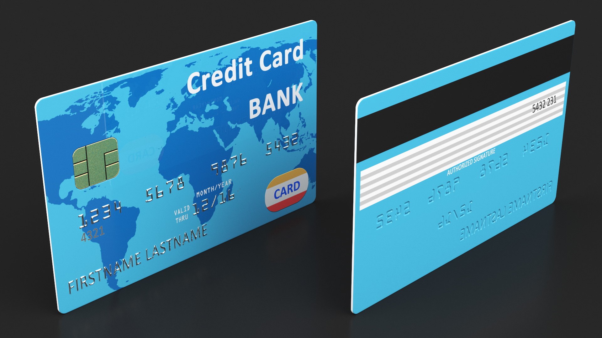 3D model Standard Credit Card - TurboSquid 2121378