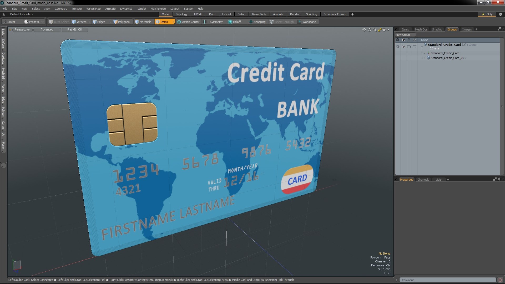 3D model Standard Credit Card - TurboSquid 2121378