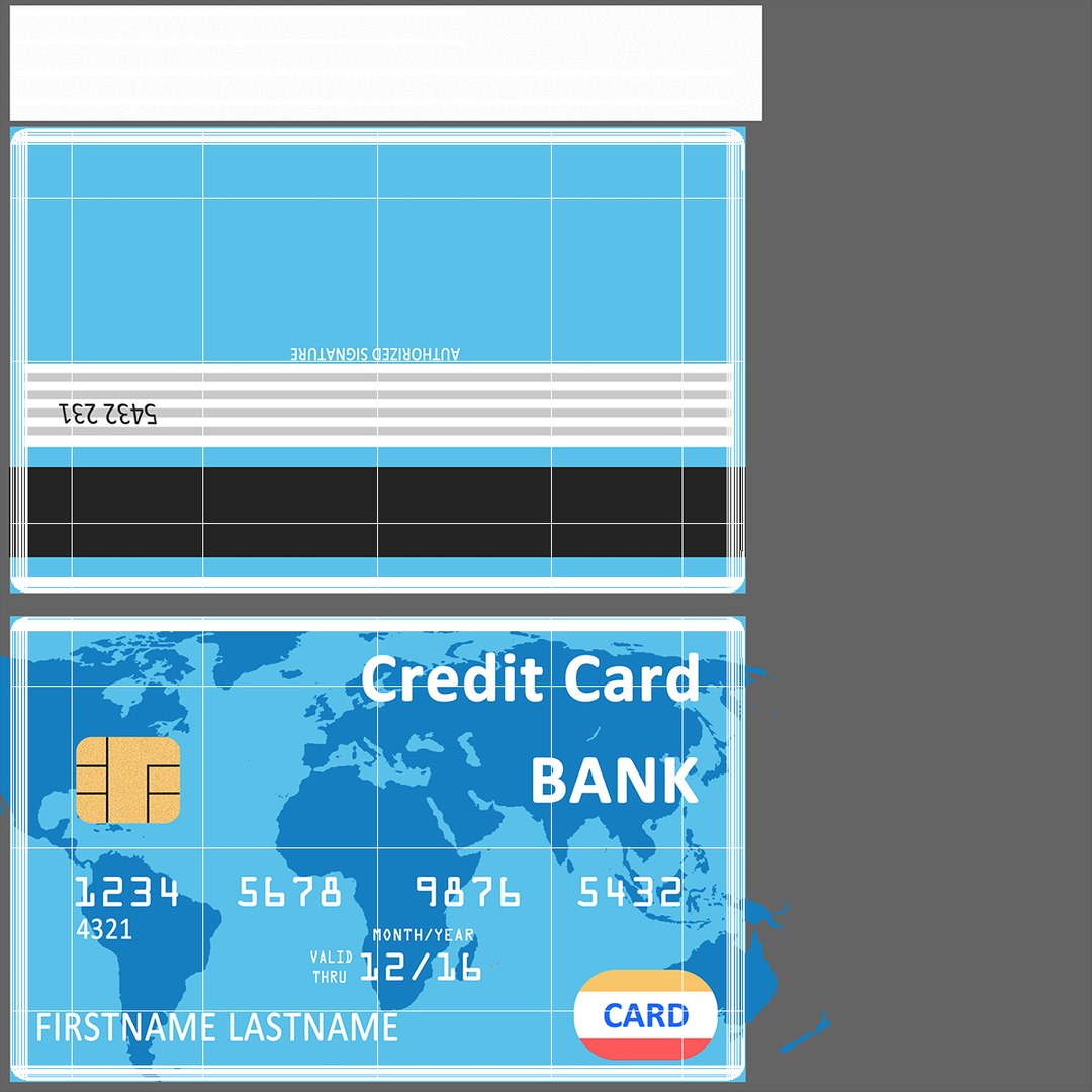 3D model Standard Credit Card - TurboSquid 2121378