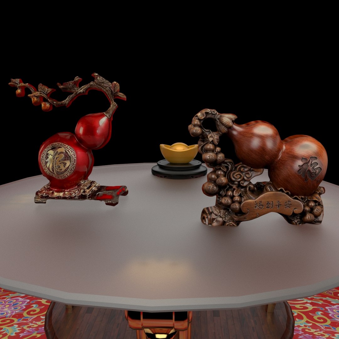 3D Chinese Gourd Model - TurboSquid 2245038