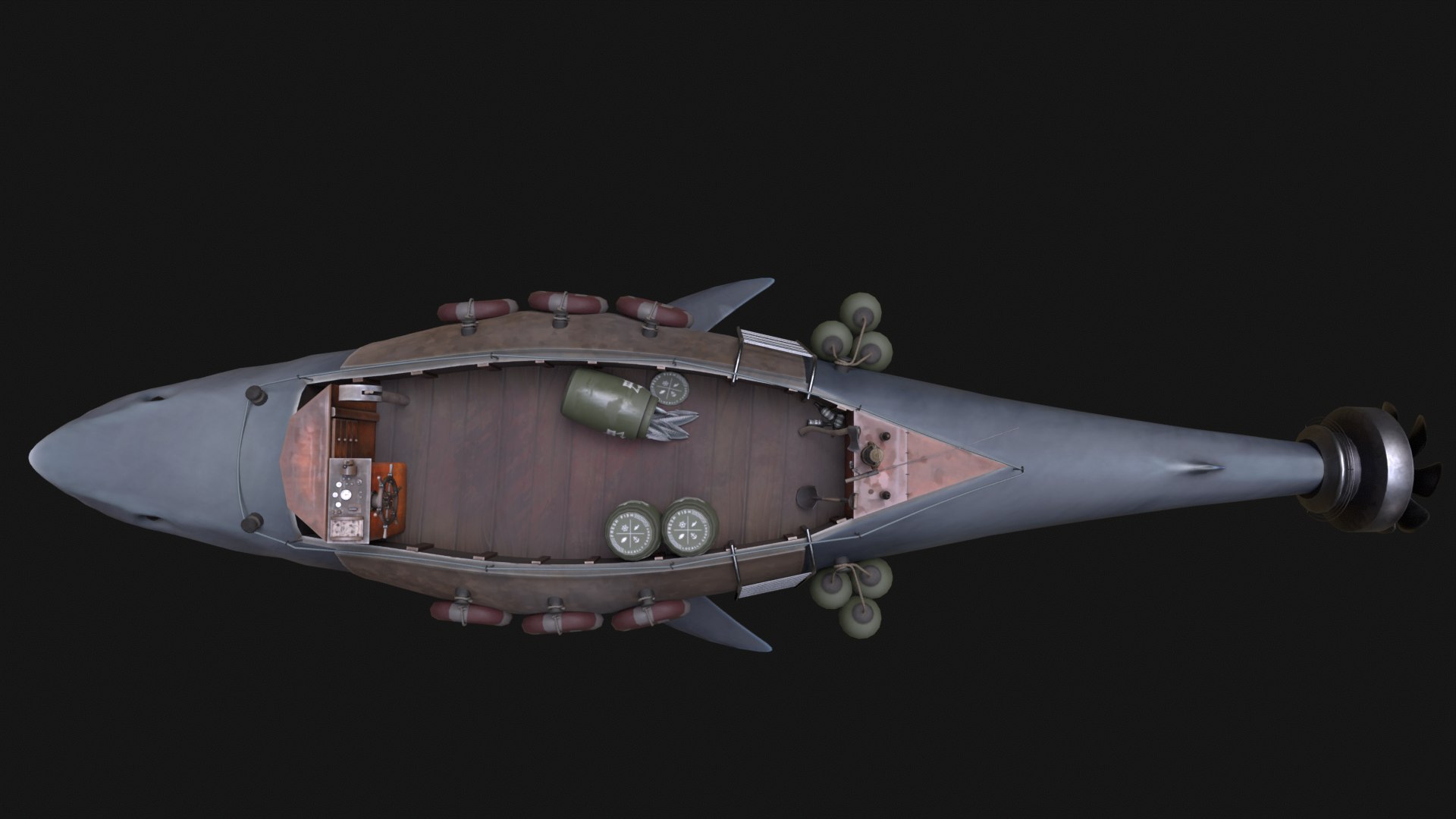 Shark Ship 3D Model - TurboSquid 2029584