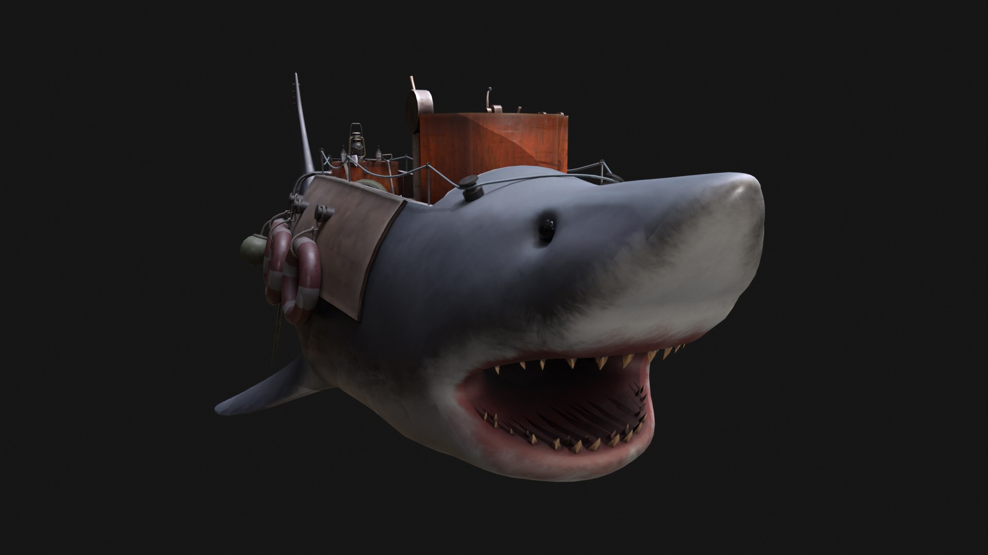 Shark Ship 3D Model - TurboSquid 2029584