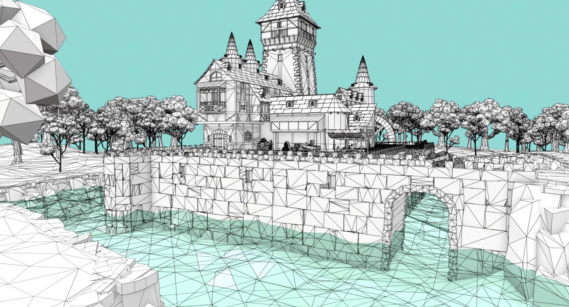 3D medieval castle - TurboSquid 1372849