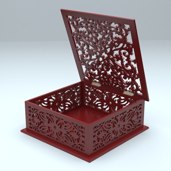 wooden box 3d model