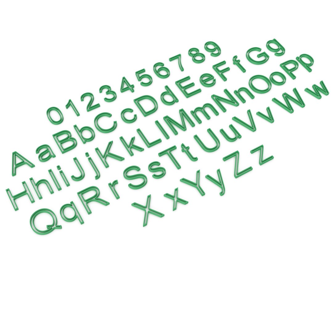 3D Alphabet Plastic 6 - TurboSquid 2139502