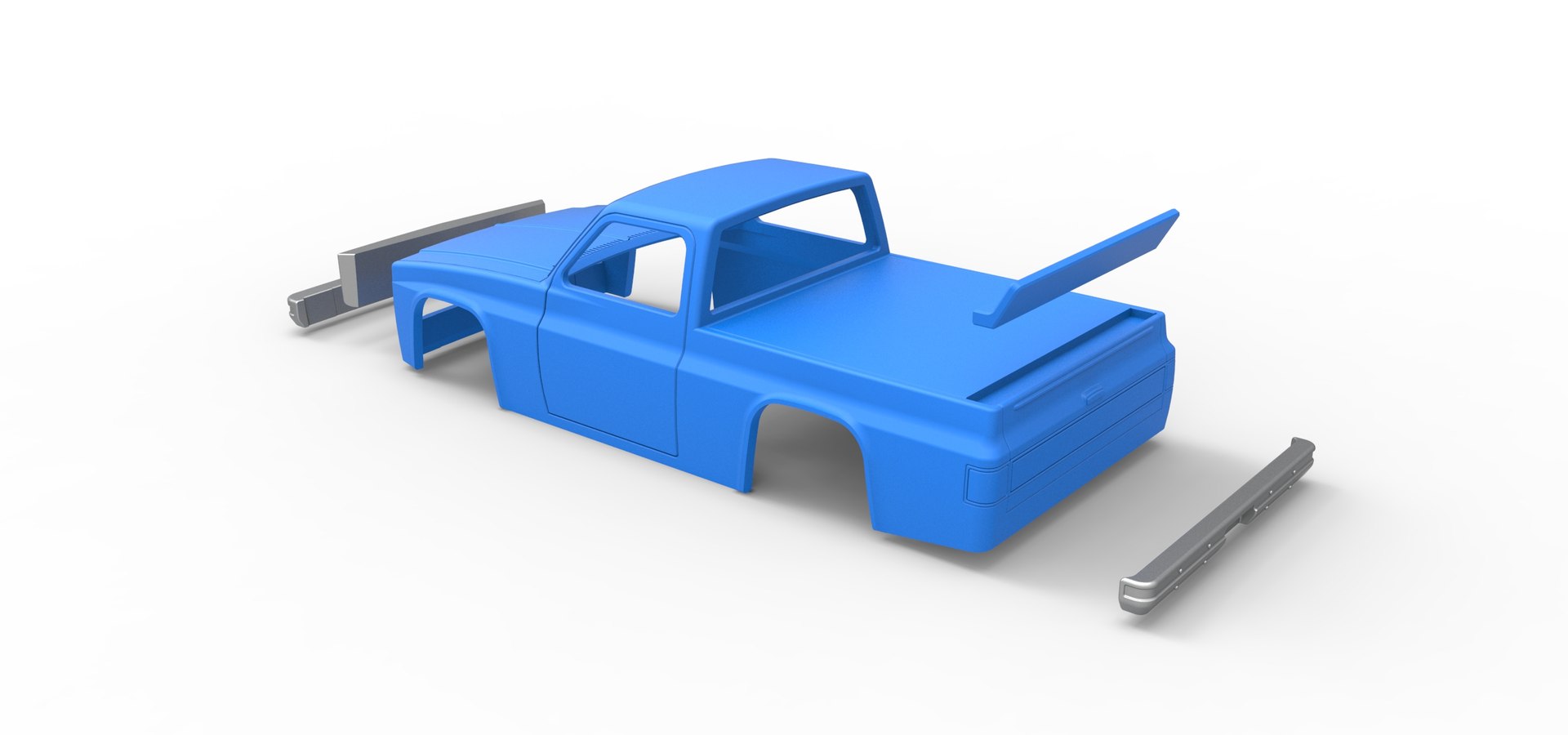 3D Diecast Shell Of Vintage NASCAR Race Truck Scale 1 To 25 Model ...