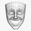 tragedy comedy theater masks 3d model