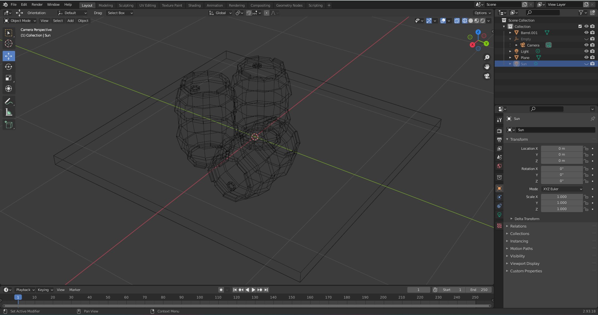 3D Low Poly Barrel And Wood Floor With Texture - TurboSquid 2095593