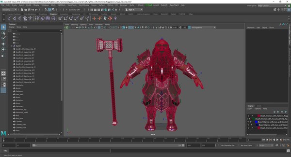 modelo 3d Enano luchador con martillo preparado para Maya - TurboSquid ...