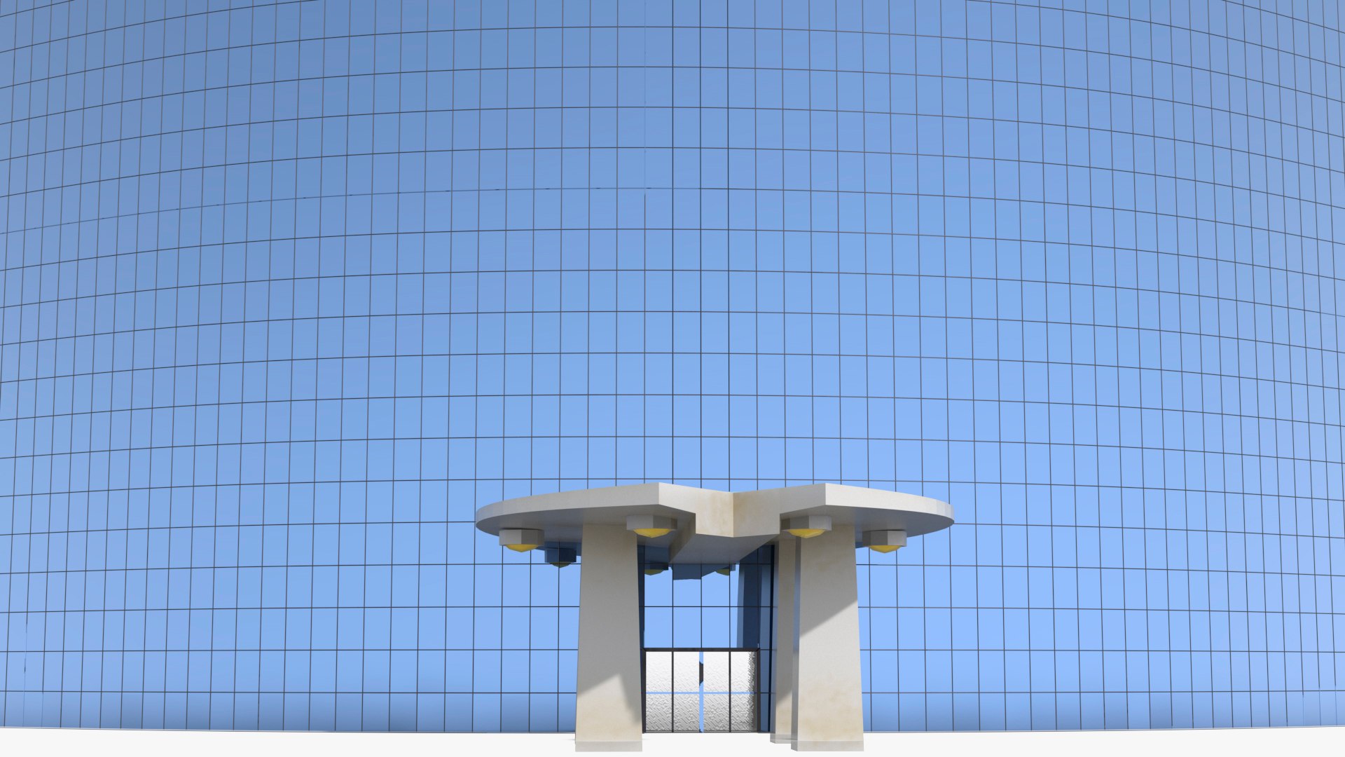 Architectural Landmark Blue Feature 3D Model - TurboSquid 2465525