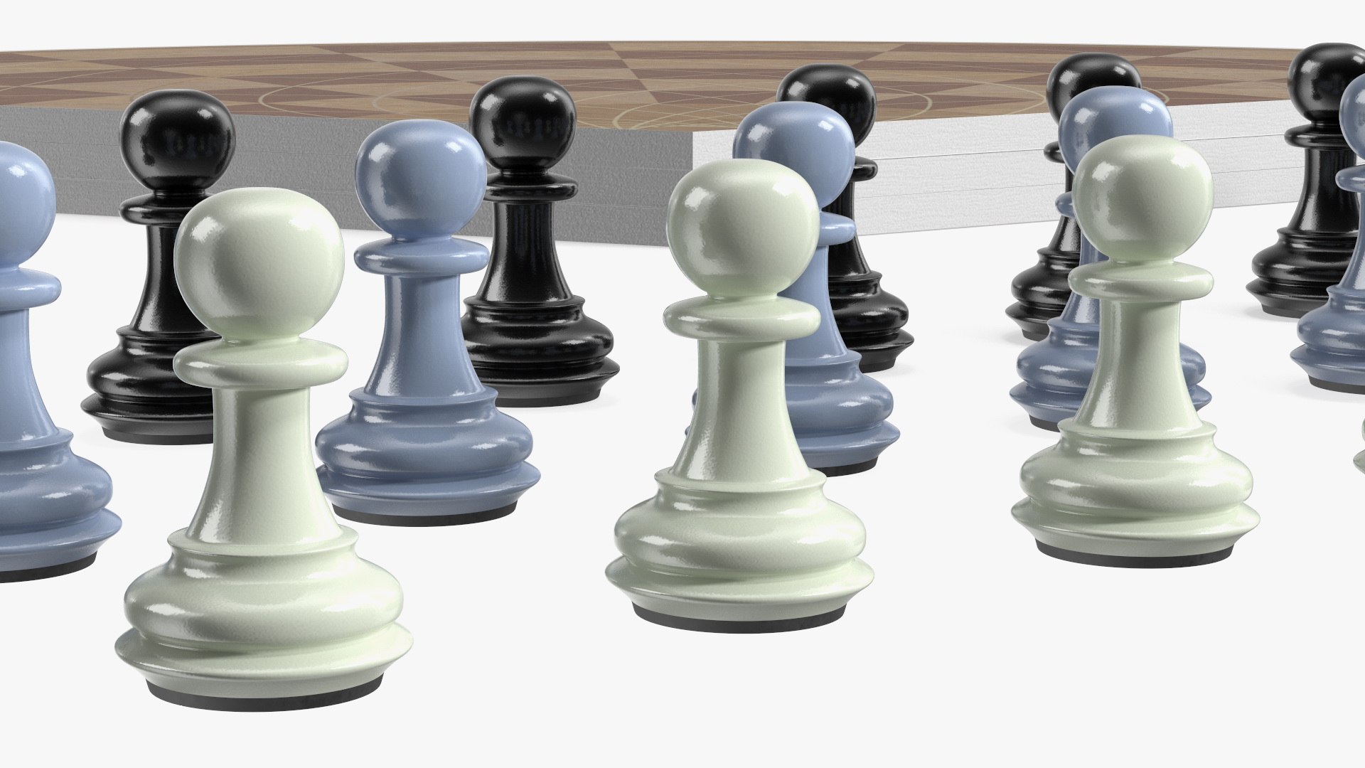 3D Model Three Player Chess Set Folded - TurboSquid 2068562