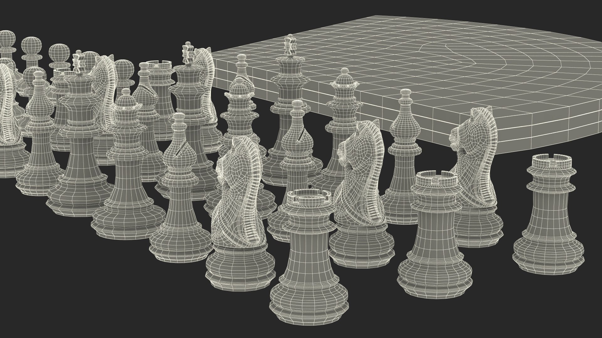 3D model Three Player Chess Set Folded - TurboSquid 2068562