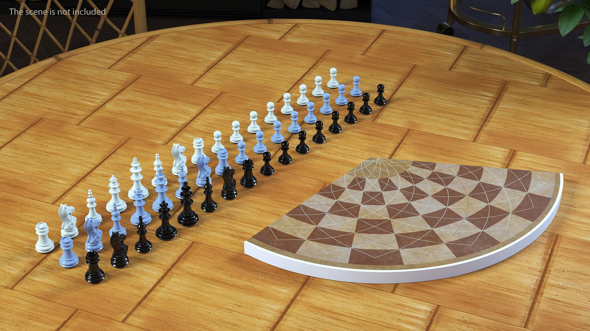 3D Model Three Player Chess Set Folded - TurboSquid 2068562