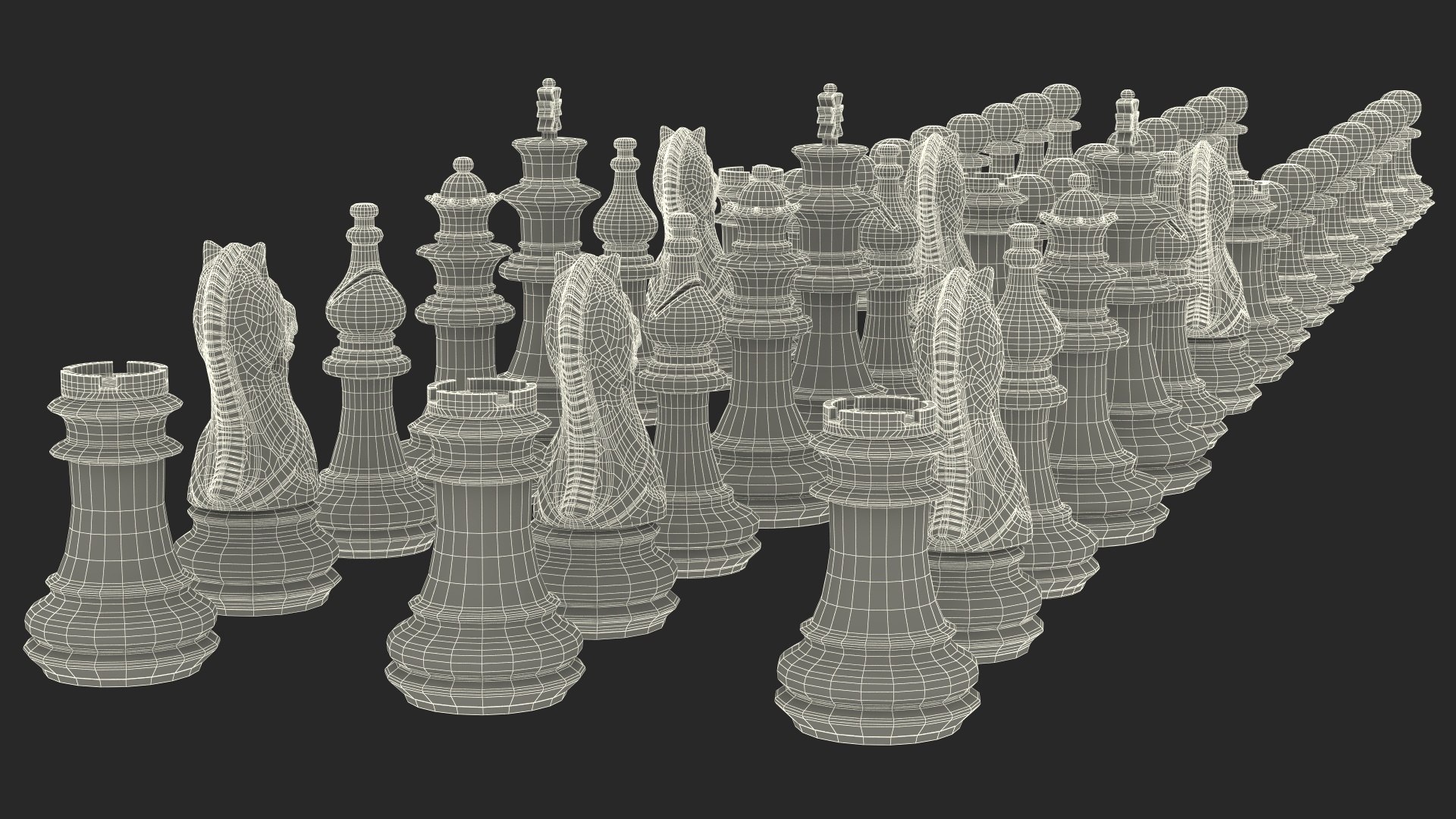 3D model Three Player Chess Set Folded - TurboSquid 2068562