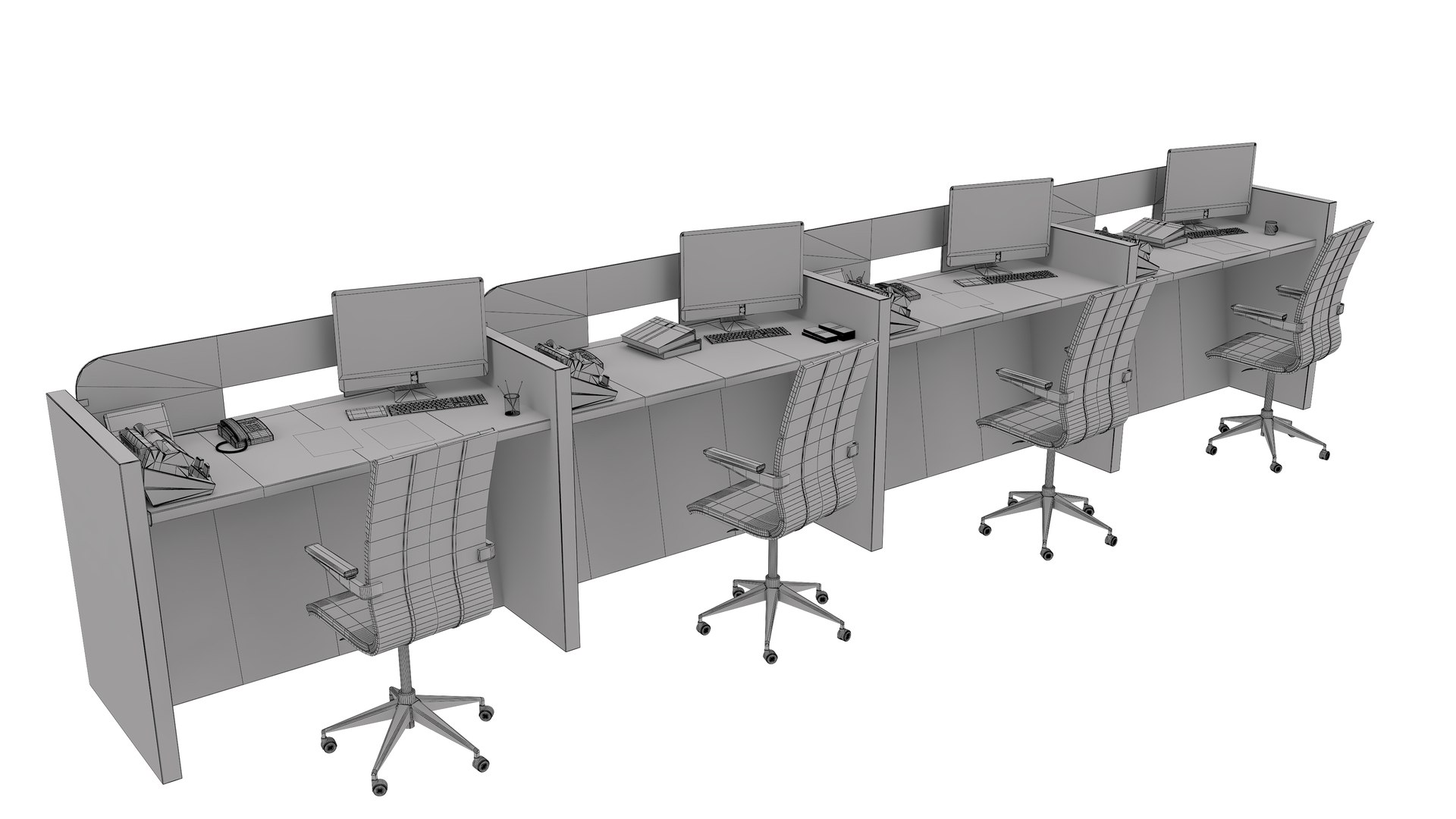 3D Bank Cash Counter - TurboSquid 2260141