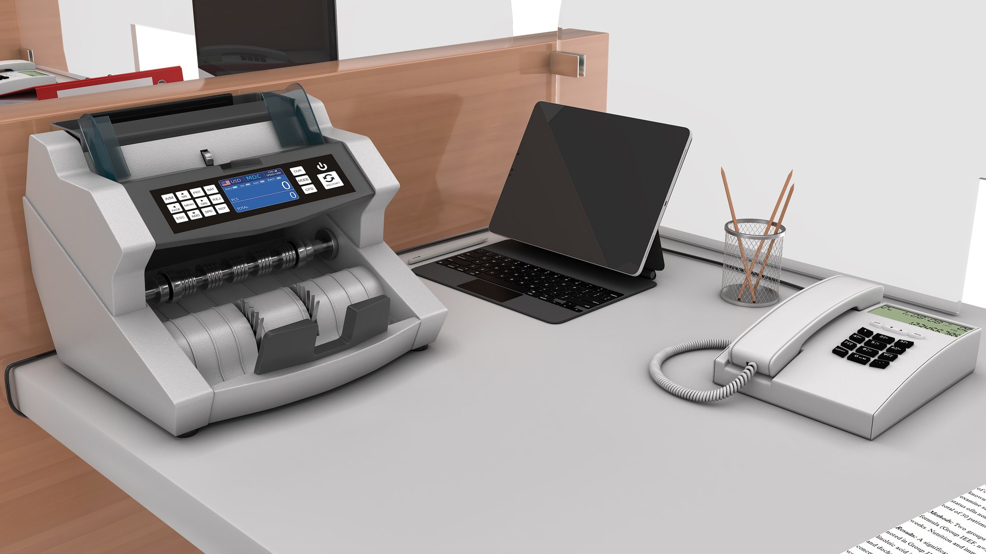 3D Bank Cash Counter - TurboSquid 2260141