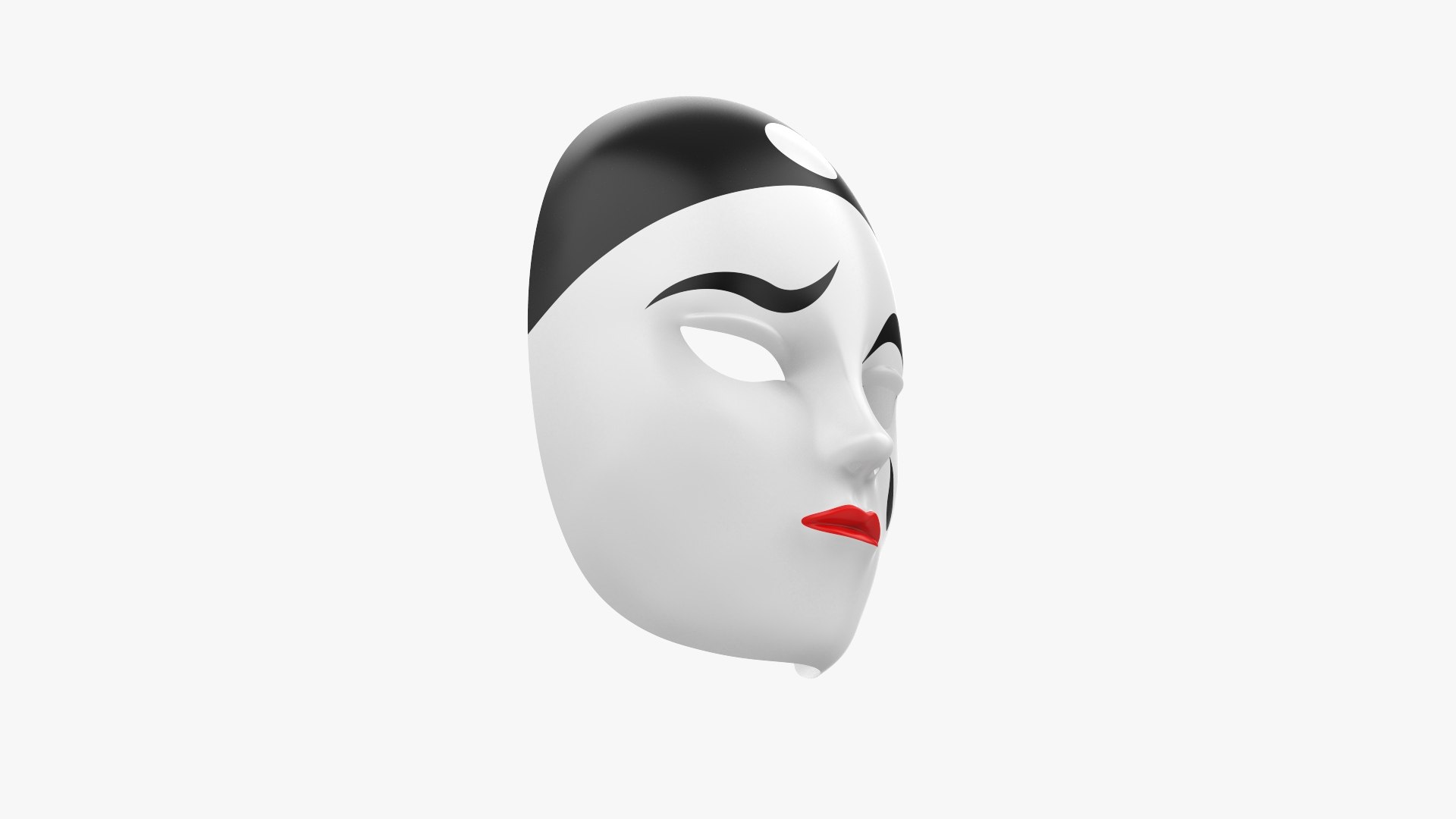Pierrot Mask 3D model - TurboSquid 1894271