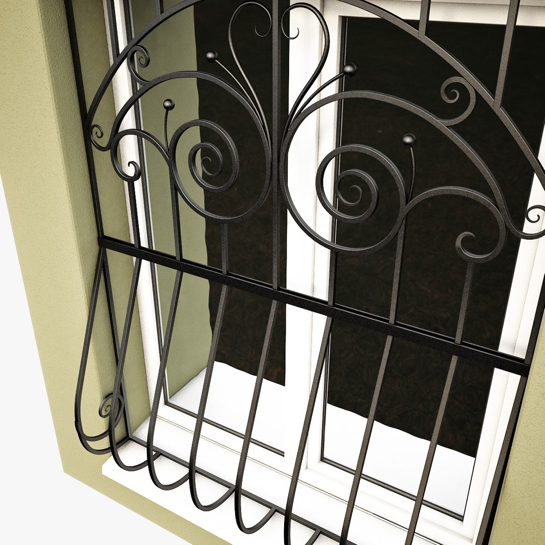 3d Windows Security Bars Model