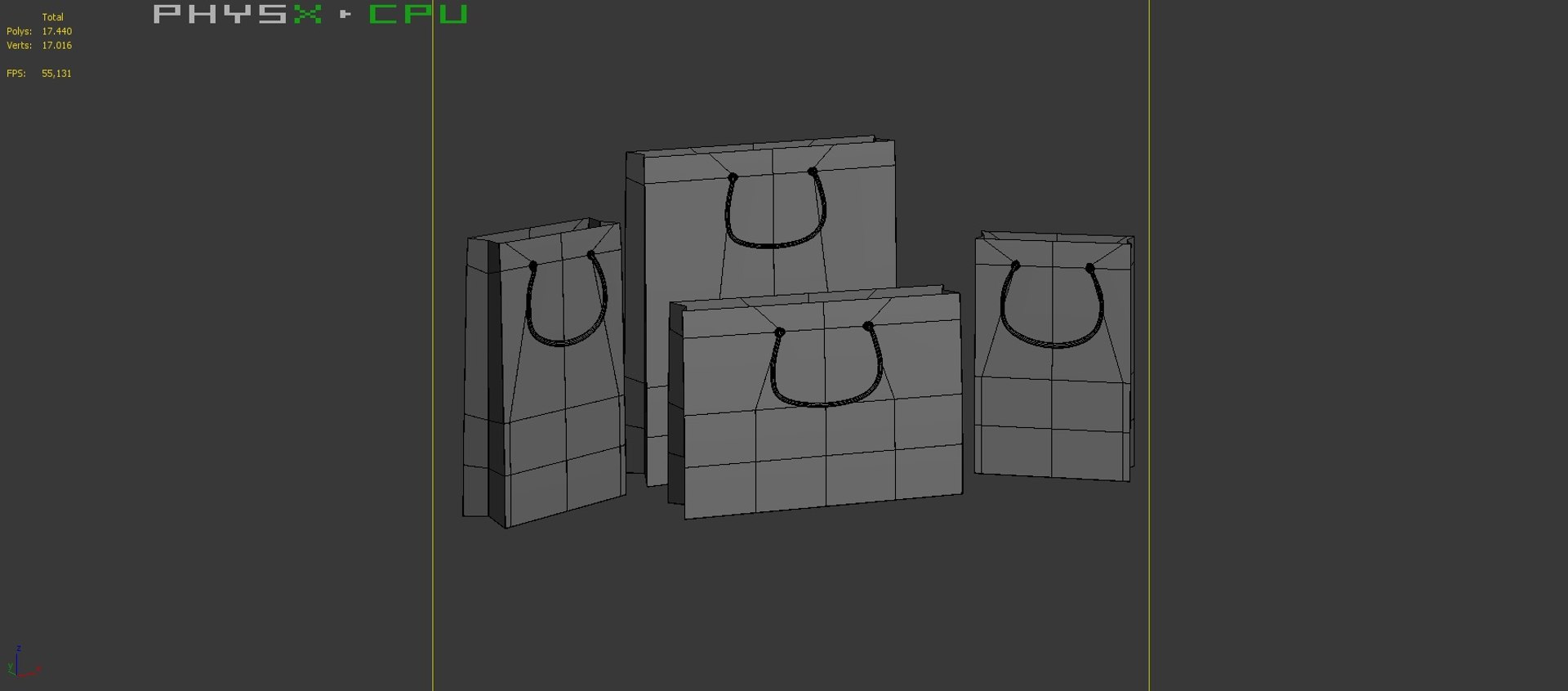 3d Shopping Bags Model
