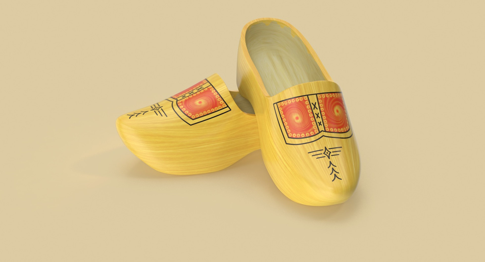 3d pair clogs model
