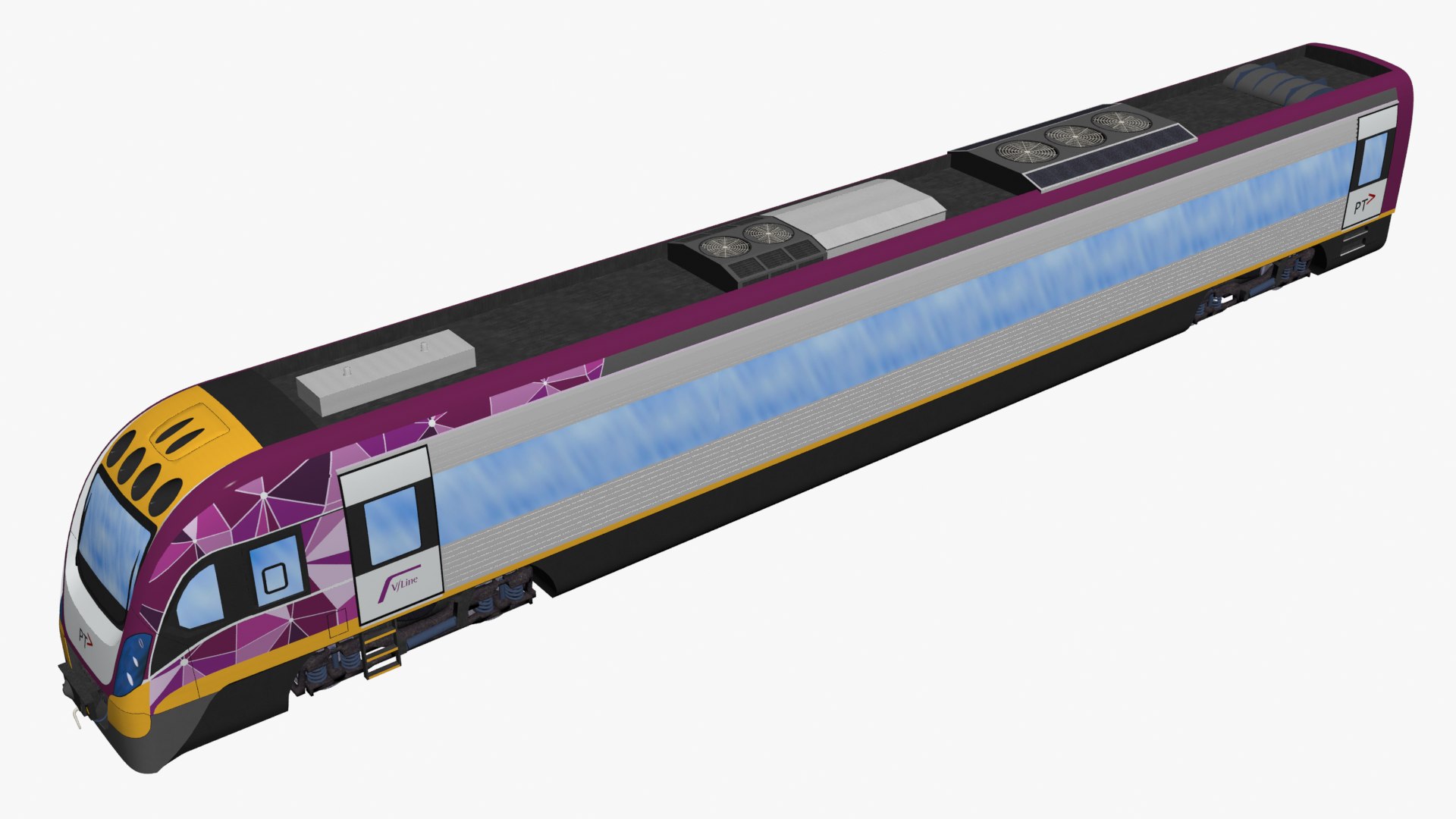 Australian Vline Vlocity Diesel Passenger Train 3d Model Turbosquid