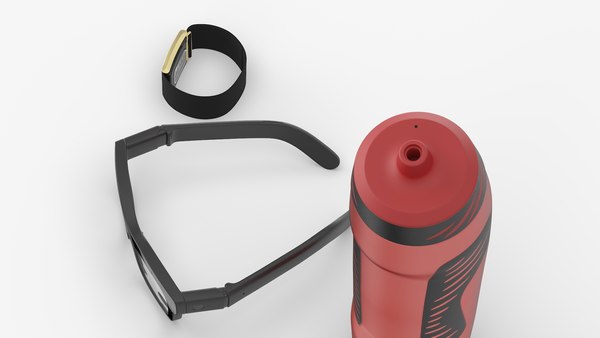 modelo 3d Gafas inteligentes con banda Whoop y botella - TurboSquid 2368298