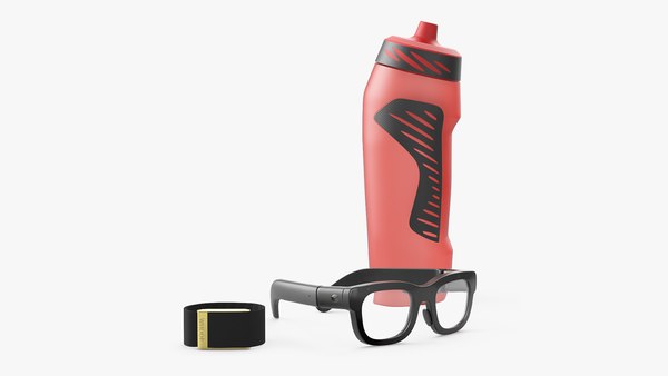 modelo 3d Gafas inteligentes con banda Whoop y botella - TurboSquid 2368298