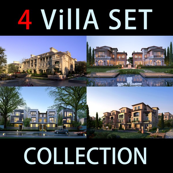 classic villa 3d max