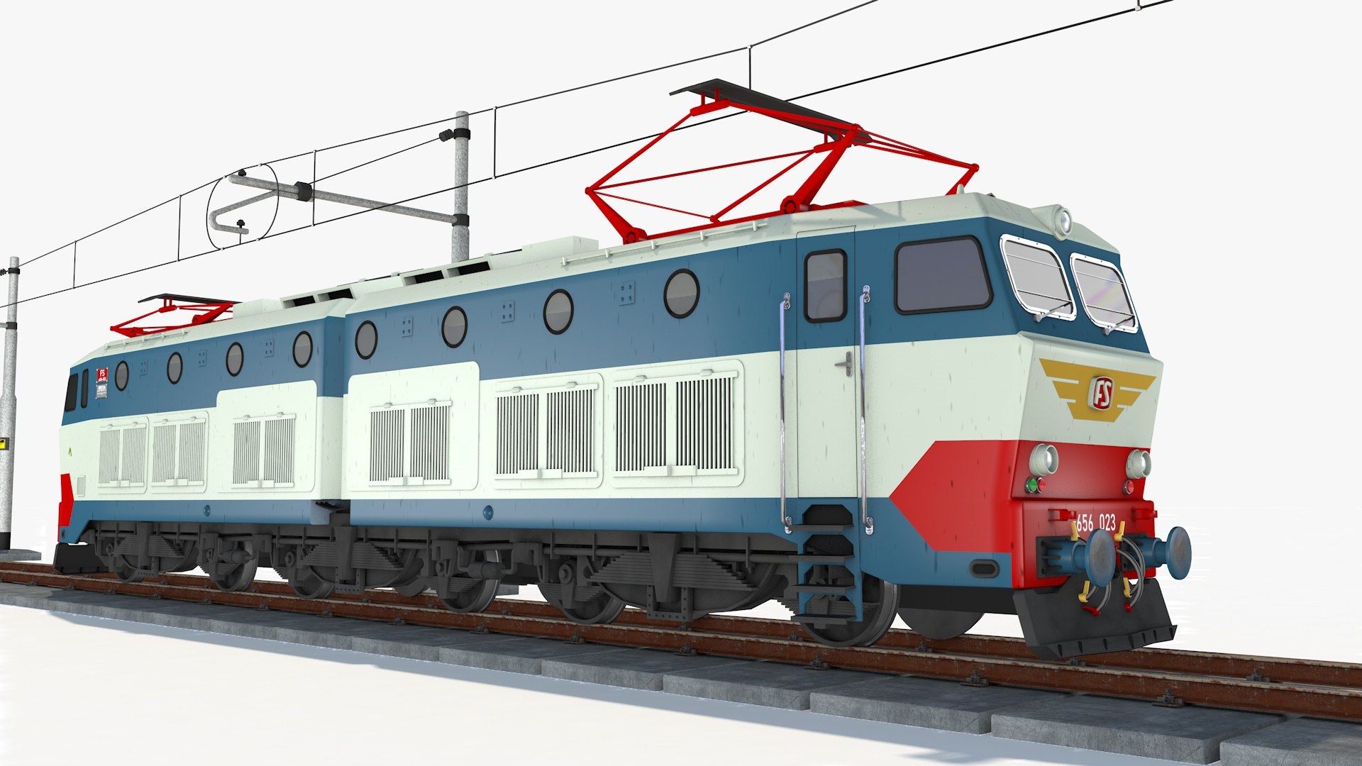 Electric Locomotive E656 3d Model Turbosquid 2408266