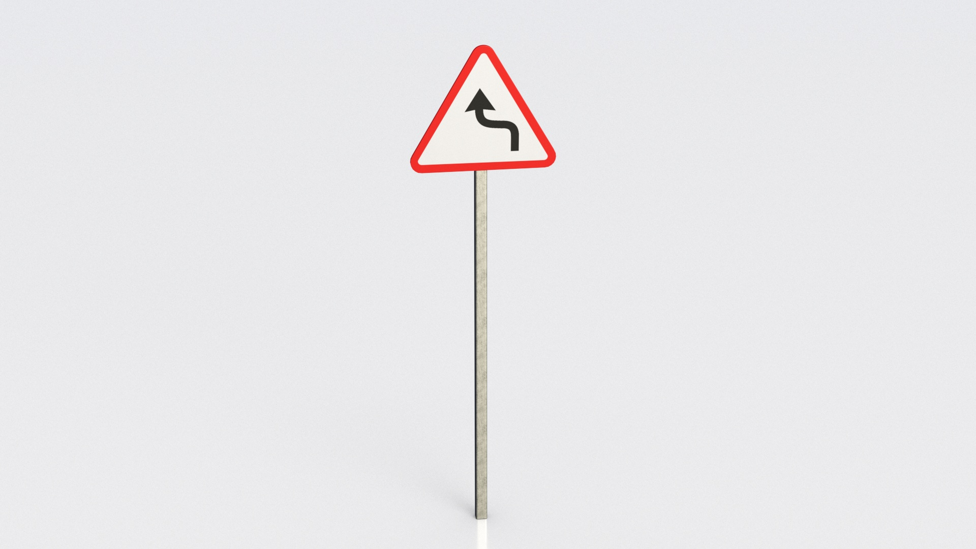 Sharp-Left-Curve Road Sign 3D Model - TurboSquid 2117204
