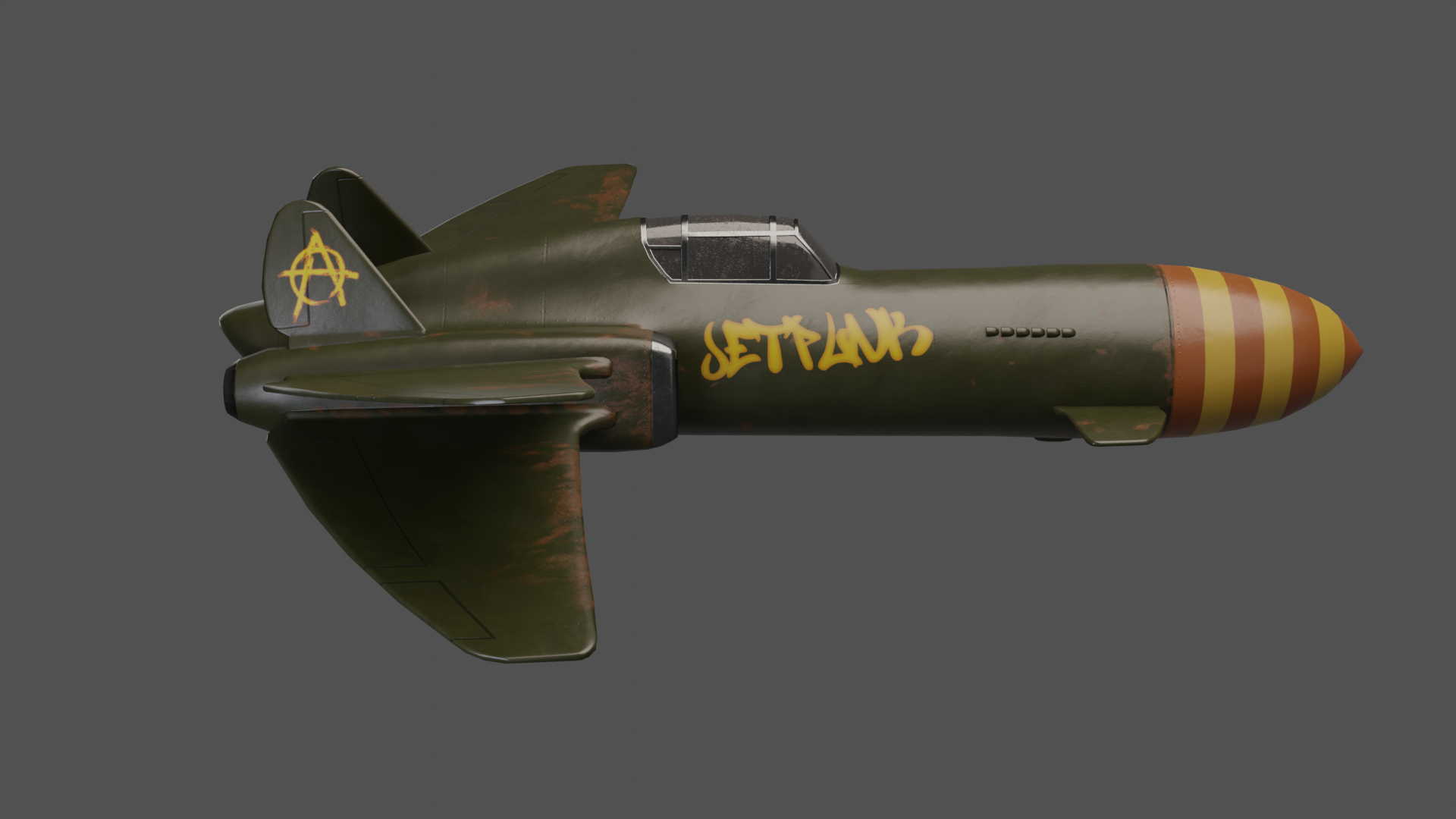 3D Fantasy Jet Punk Plane Model - TurboSquid 2160181