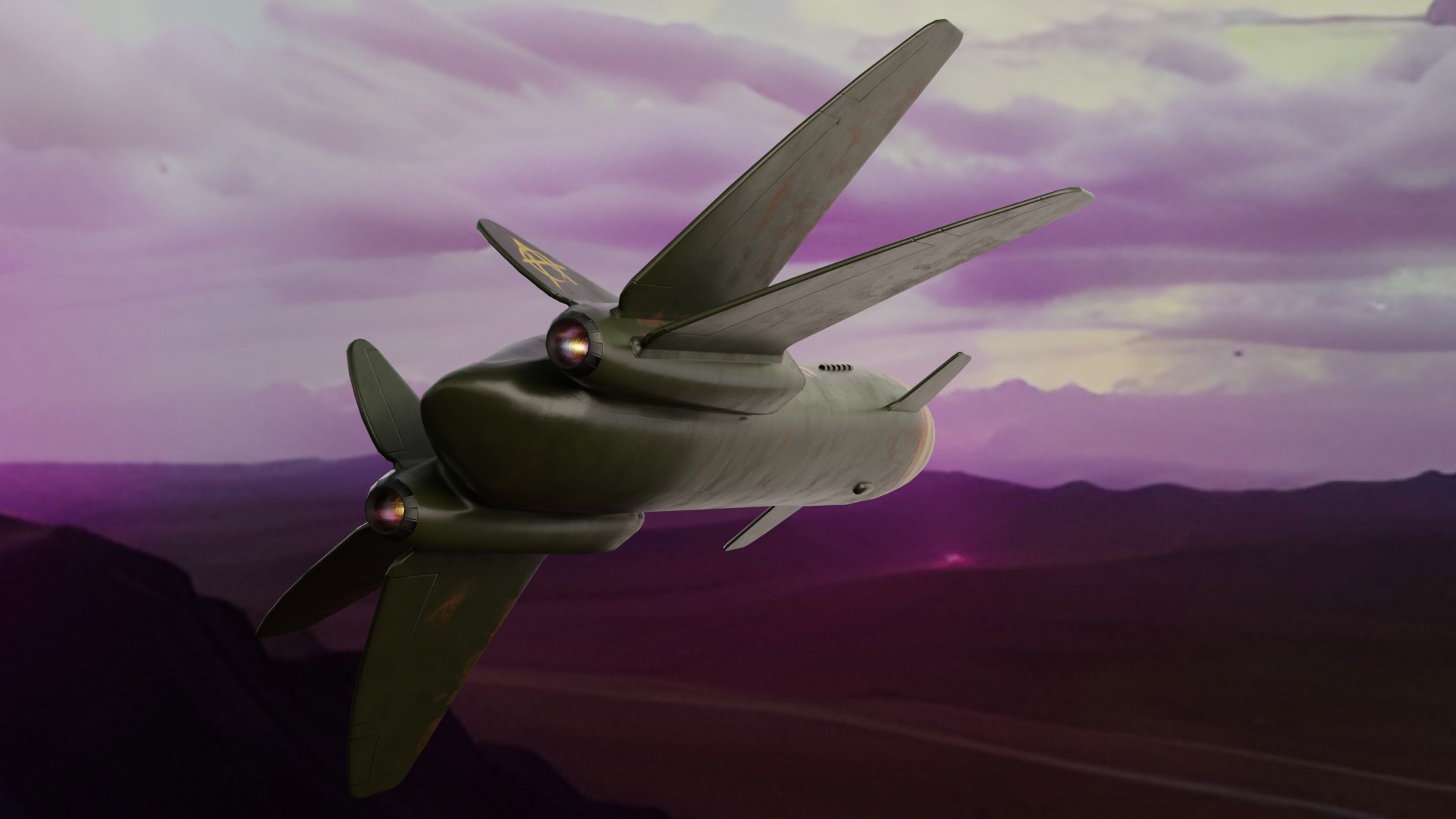 3D Fantasy Jet Punk Plane Model - TurboSquid 2160181