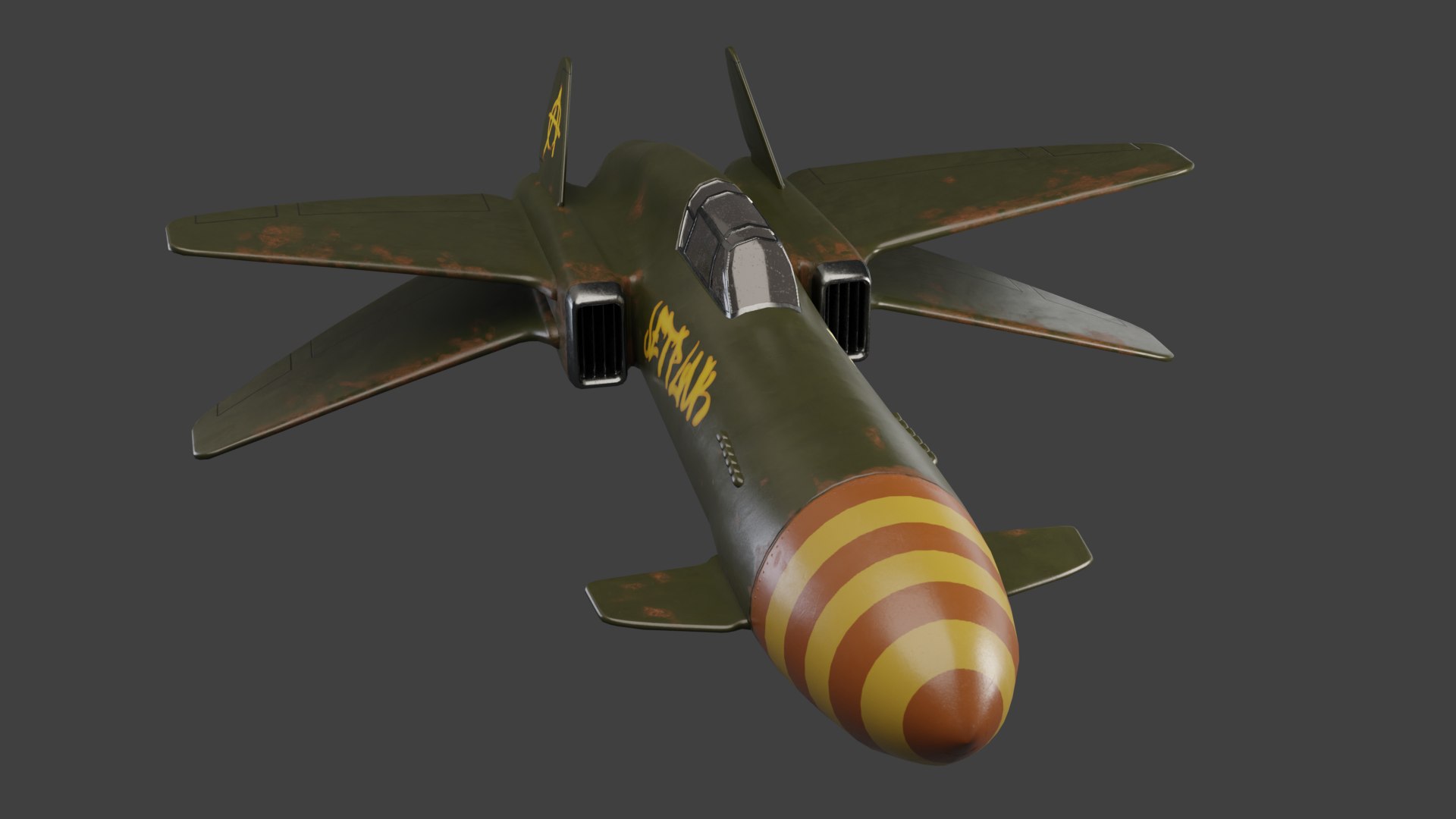 3D Fantasy Jet Punk Plane Model - TurboSquid 2160181