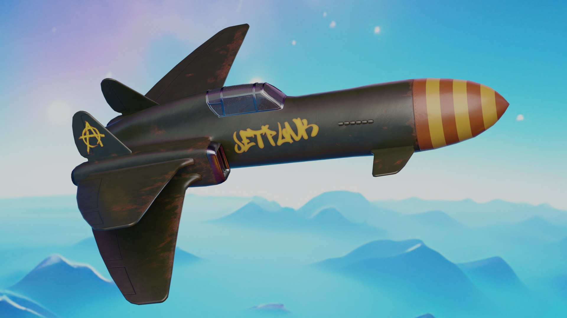 3D Fantasy Jet Punk Plane Model - TurboSquid 2160181