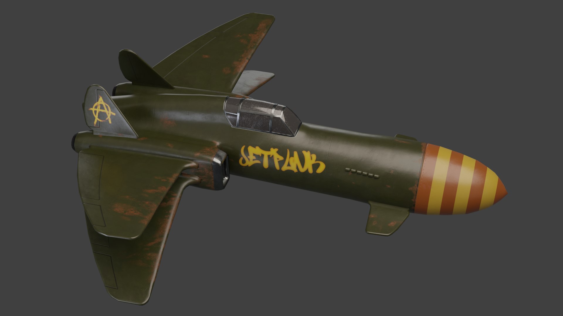 3D Fantasy Jet Punk Plane Model - TurboSquid 2160181