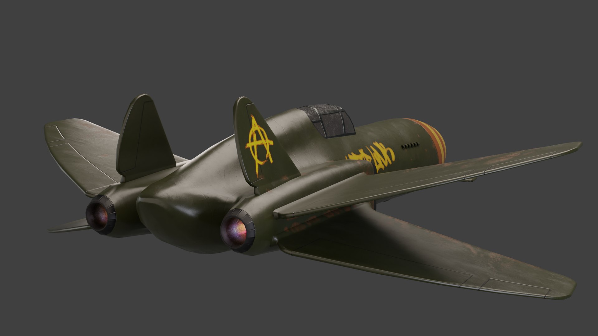 3D Fantasy Jet Punk Plane Model - TurboSquid 2160181