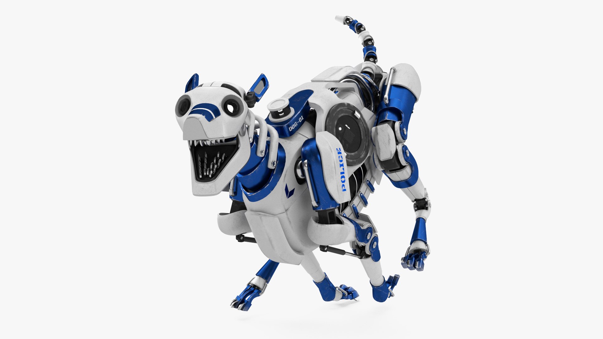 3D Running Futuristic Police Robot Dog - TurboSquid 2268168