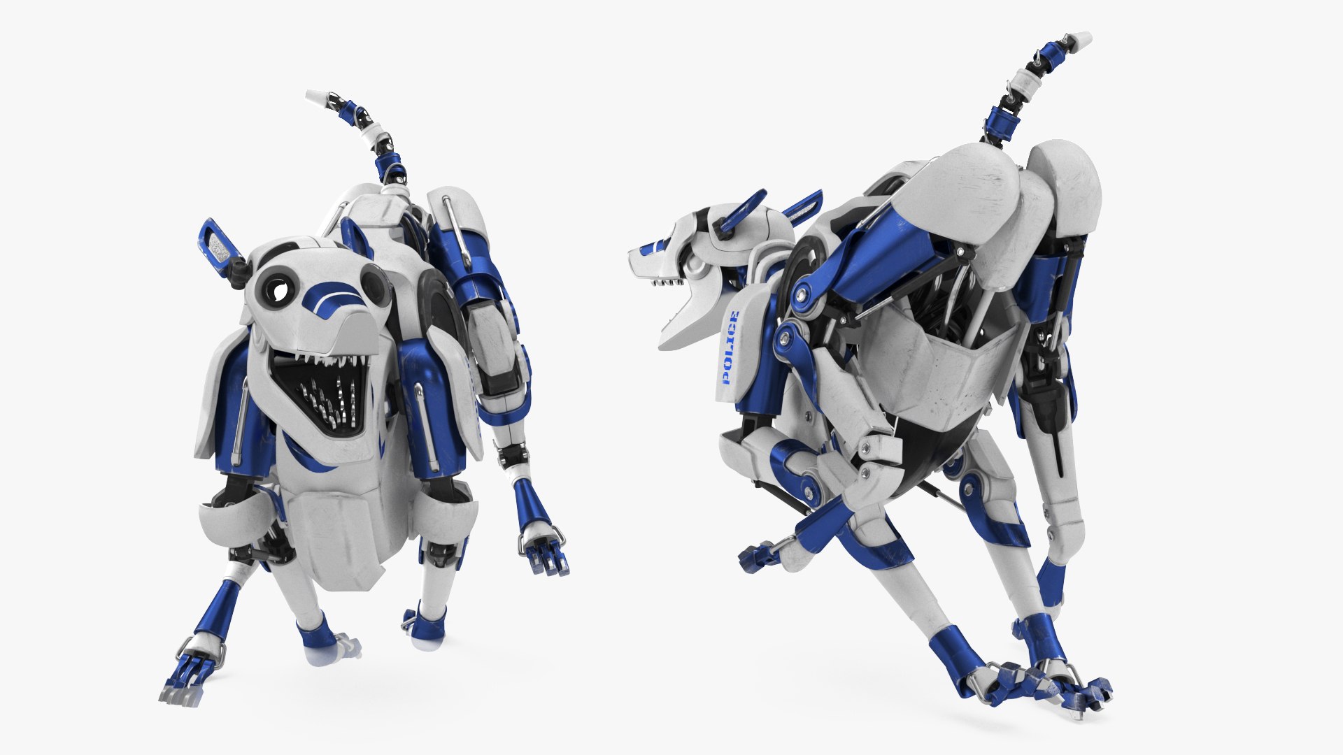 3D Running Futuristic Police Robot Dog - TurboSquid 2268168
