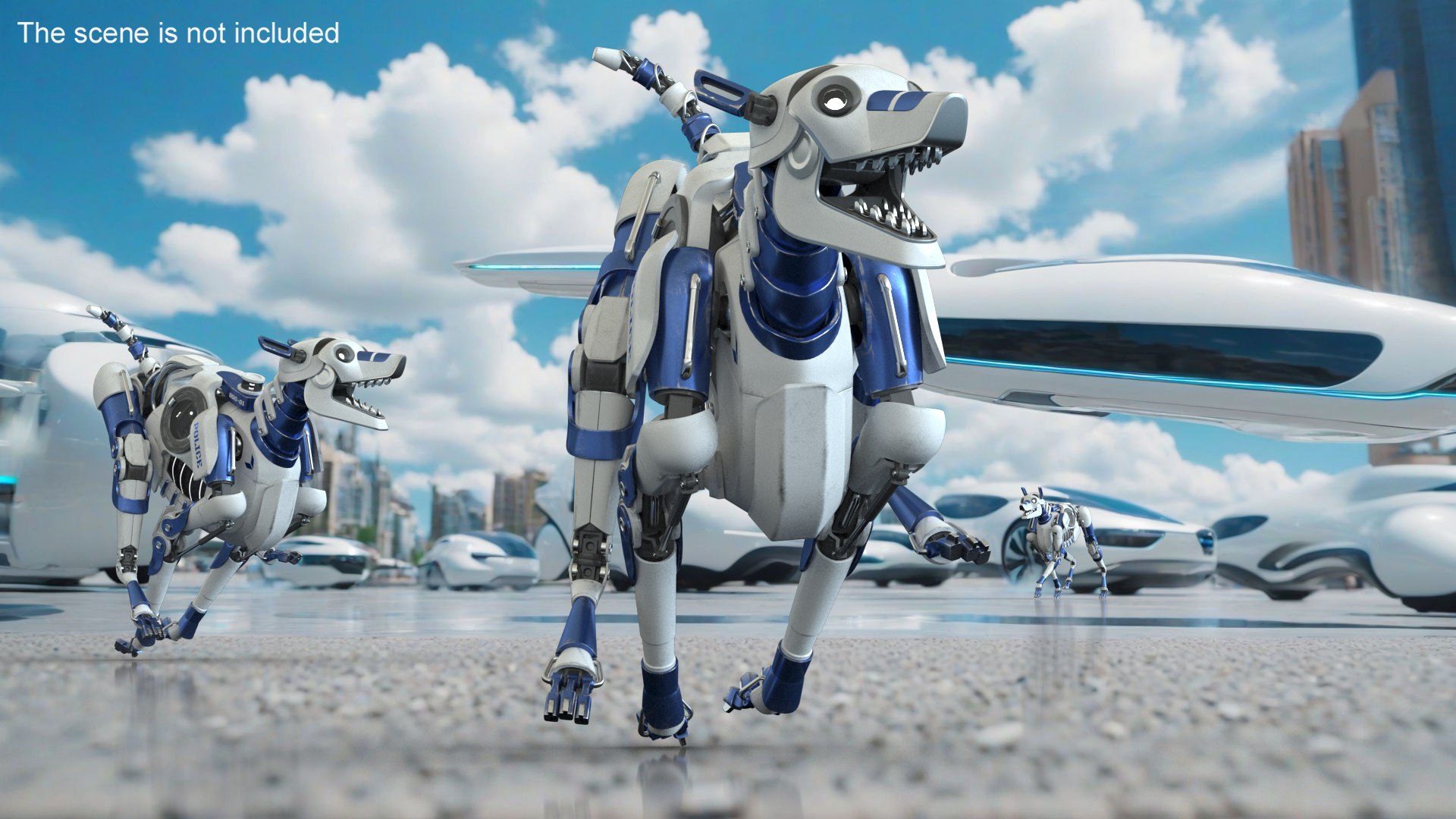 3D Running Futuristic Police Robot Dog - TurboSquid 2268168