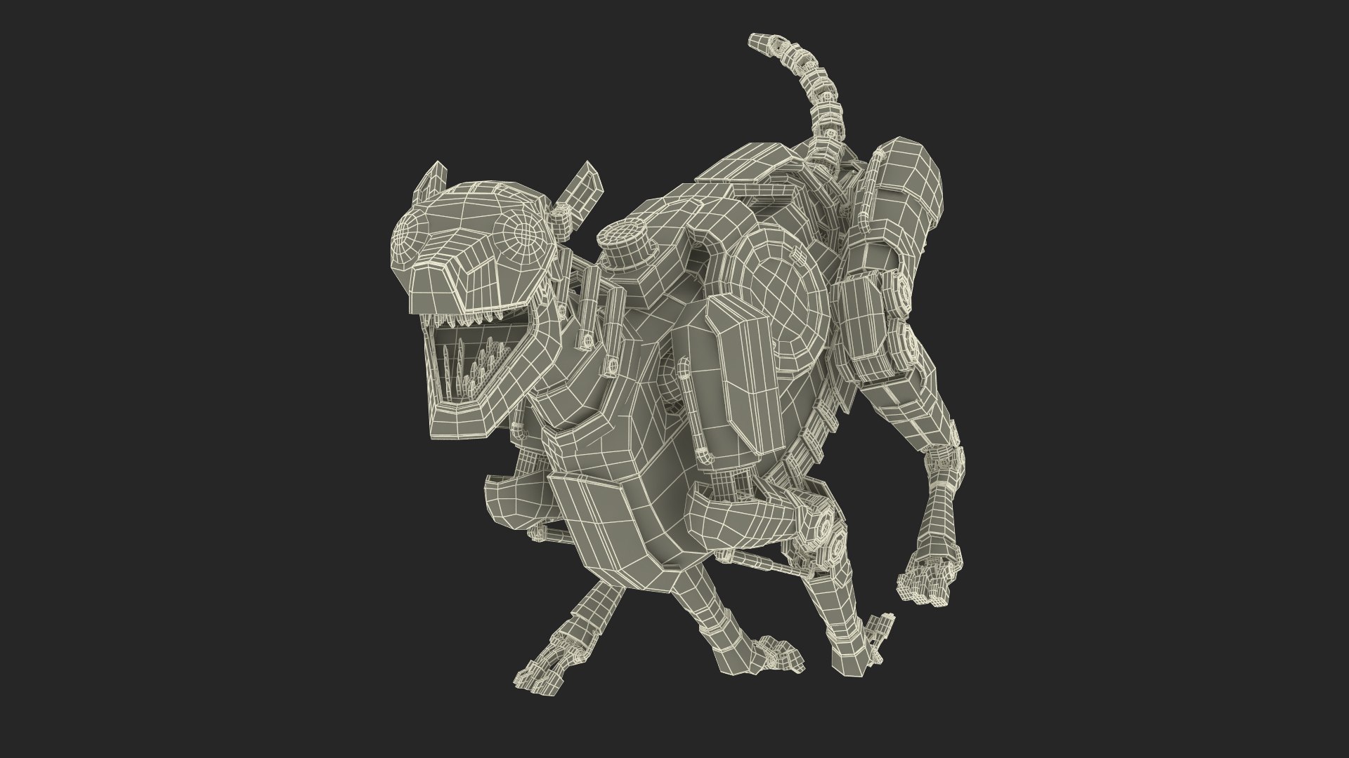 3D Running Futuristic Police Robot Dog - TurboSquid 2268168