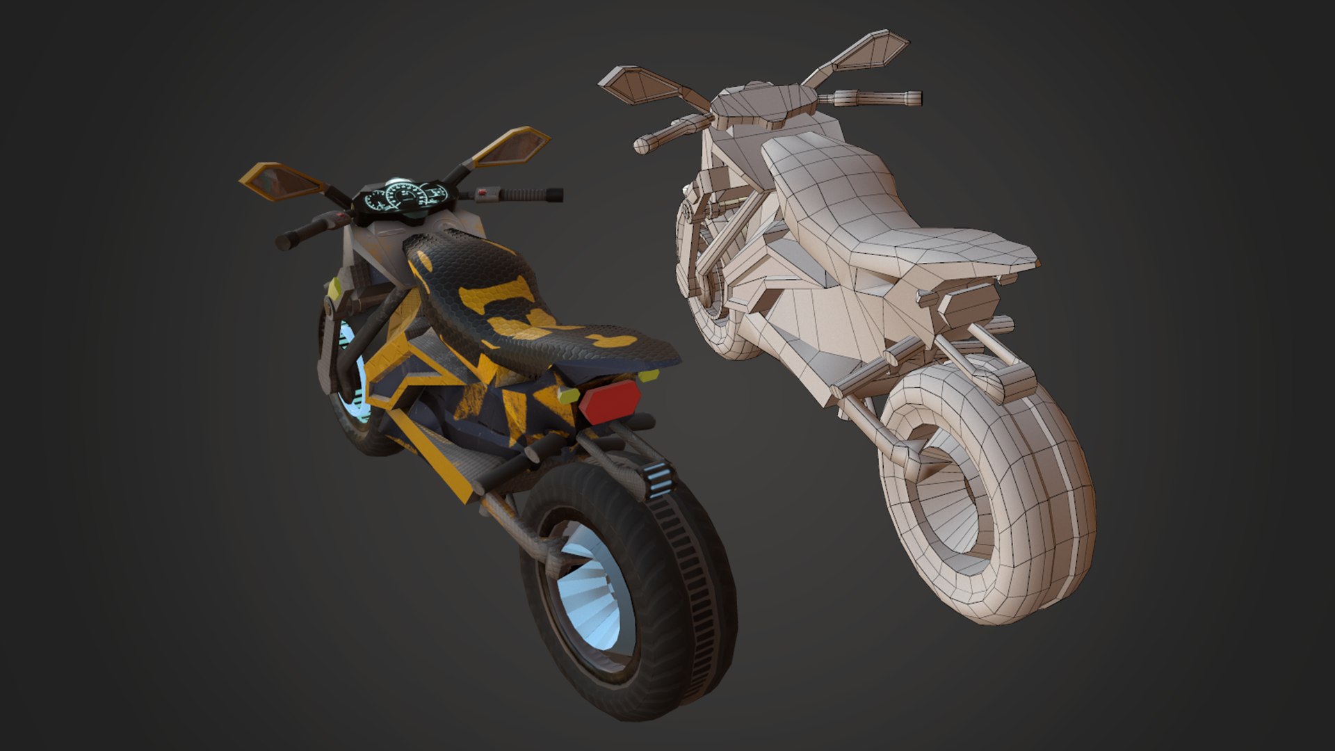Motorcycle Fantasy Bee 3D - TurboSquid 1683066