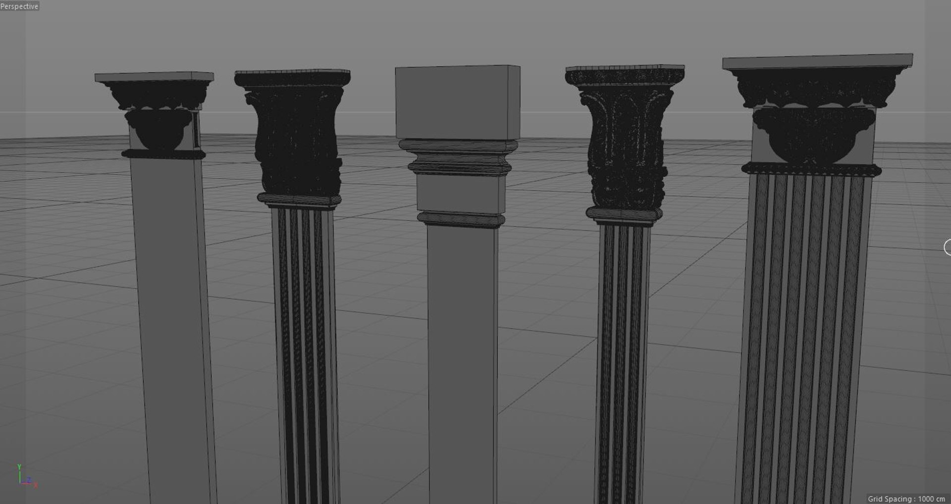 Column Architecture Model - TurboSquid 1480597